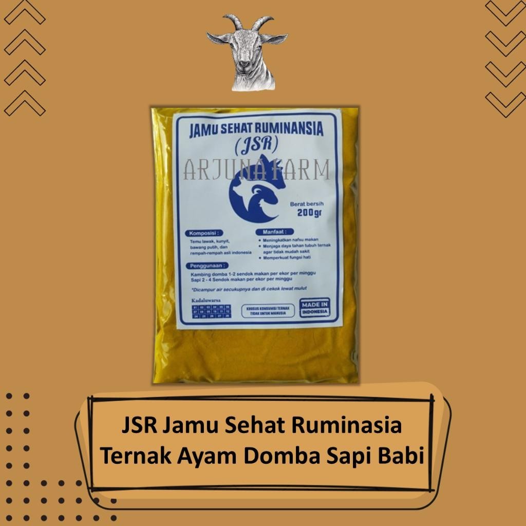 Jual JSR Jamu Sehat Ruminasia Ternak Ayam Domba Sapi Babi 200Gr Farm ...