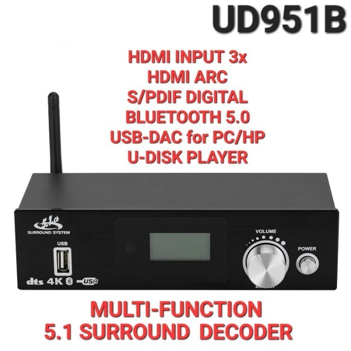 Jual Avpro Ud951B Hdmi 2.0B 4K 60Hz 5.1 Digital Decoder Surround All ...