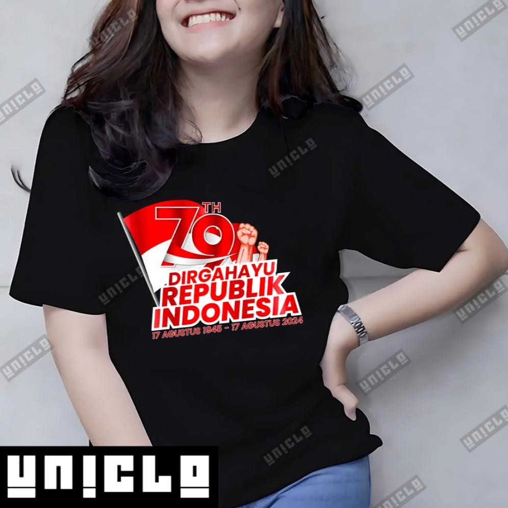 Jual Kaos 17 Agustus Hut 79Th 2024 Pria/Wanita Cotton Combed 24S Lengan Pendek / Printed 17 ...