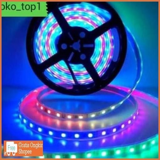 Jual Promo Hemat Running Led Strip Flexible 5050 Rgb 5M Waterproof Full ...