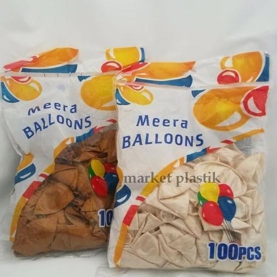 Jual 1 Pak (100Pcs) Balon Metalik Balon Latek Balon Biasa Balon Ulang ...