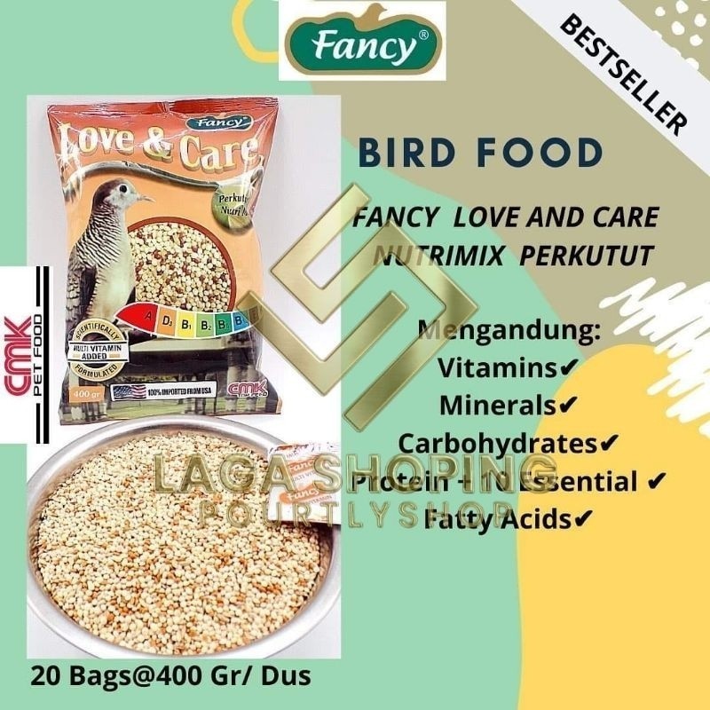 Jual fancy perkutut 450 gr makanan burung perkutut plus vitamin burung ...