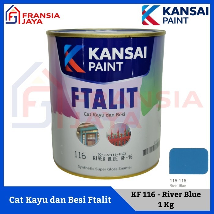 Jual Cat Minyak Besi Dan Kayu Ftalit River Blue Kf 116 1 Kg Kansai ...