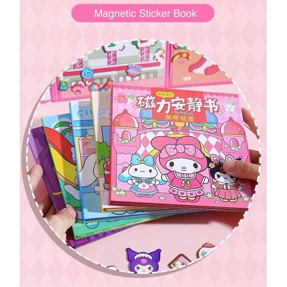 Jual Buku Magnet Sanrio/ Mainan edukasi / Bisa dipakai berulang kali ...