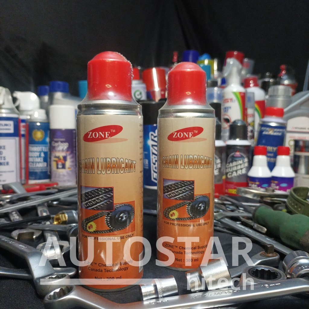 Jual ZONE CHAIN LUBRICANT 300ML LUBE PELUMAS RANTAI MOTOR MOBIL ...