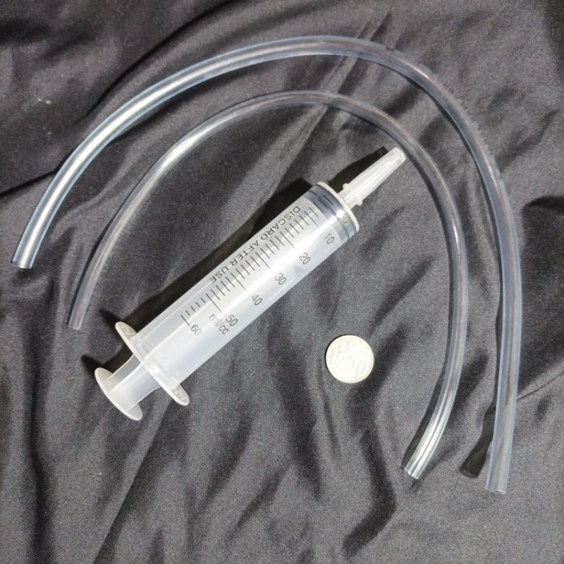 Jual SUNTIKAN BESAR 60ML SELANG sedot bleeding minyak rem spet inject ...