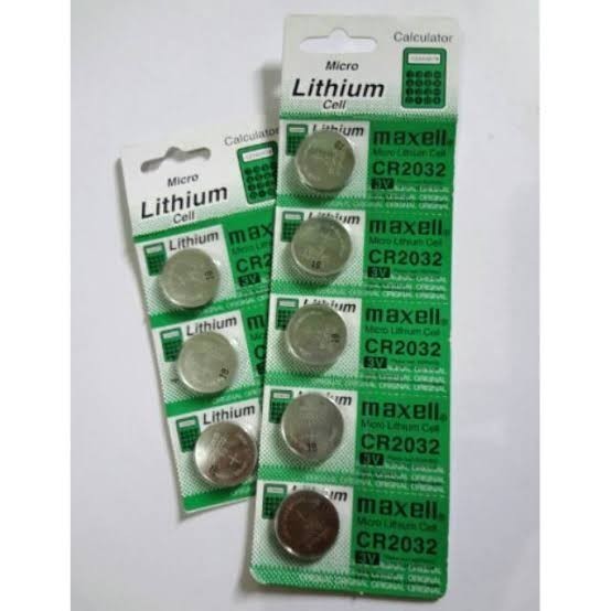 Jual Baterai 3V Maxell CR2032 isi 5 butir CMOS CR 2032 Lithium 1 lembar | Shopee Indonesia