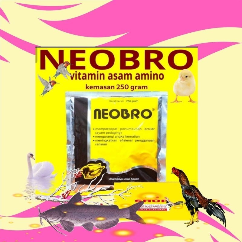 Jual Neobro 250gram vitamin penggemuk ayam pedaging medion | Shopee ...