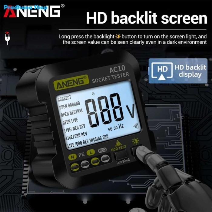 Jual Stop Kontak Alat Detektor Ground Grounding Pengukur Arus Rcd Check ...