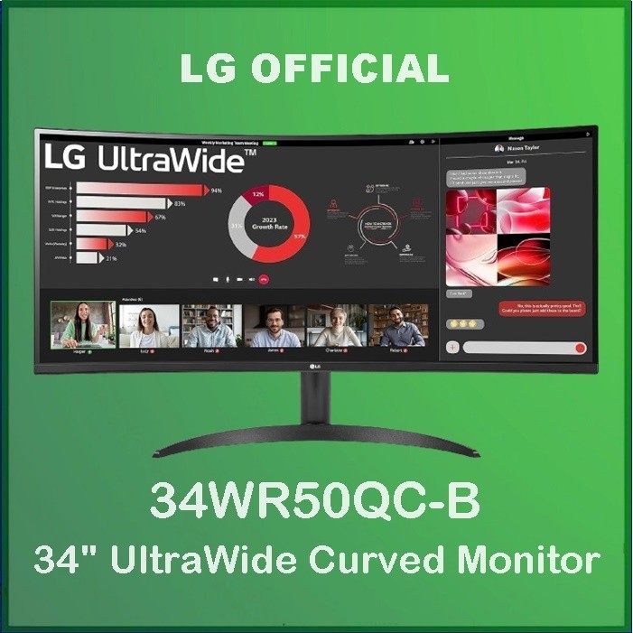 Jual Monitor Lg 34Wr50Qc-B 34" Curved Ultrawide Qhd Ips Srgb Freesync 34Wr50Qc | Shopee Indonesia