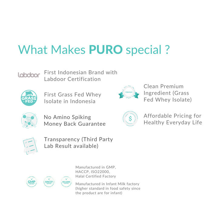 Jual Puro Wpi Whey Protein Isolate 300 Gram 300Gr Bpom Halal | Shopee ...