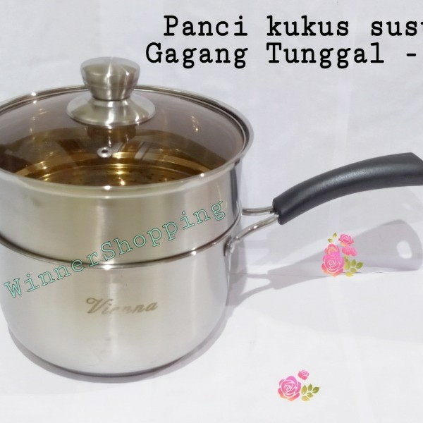 Jual Vienna Panci Kukus Gagang Tunggal Steamer Susun 2 Stainless - 20Cm | Shopee Indonesia