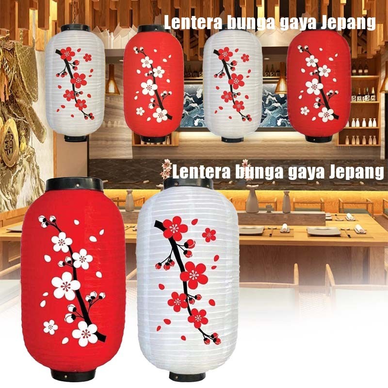 Jual 10 Inch Lampion Capsule Jepang Lampion Lonjong Japanese Bunga Plum ...