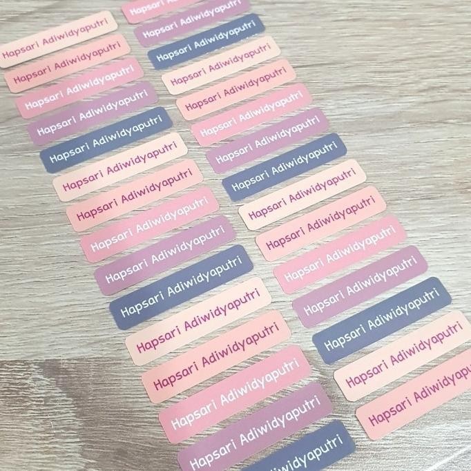 Jual Label sticker nama anak custom waterproof | Shopee Indonesia
