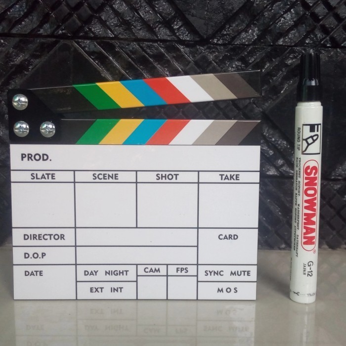 Jual Clapper ard Movie Slate Ukuran Macro 12,5 x 10 Multicolour ...