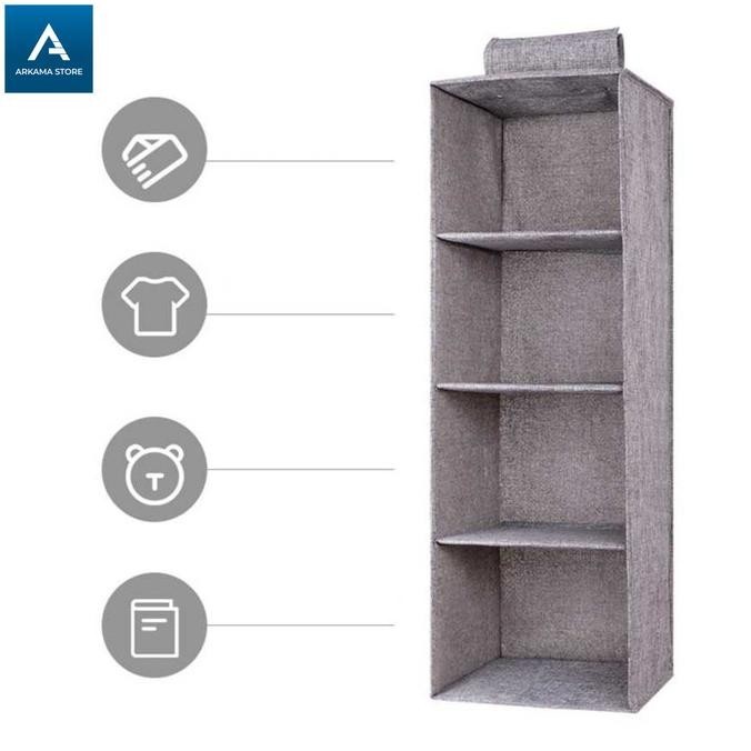 Jual Rak Laci Gantung Kain Lipat Gantungan Pakaian Baju Lemari Storage ...