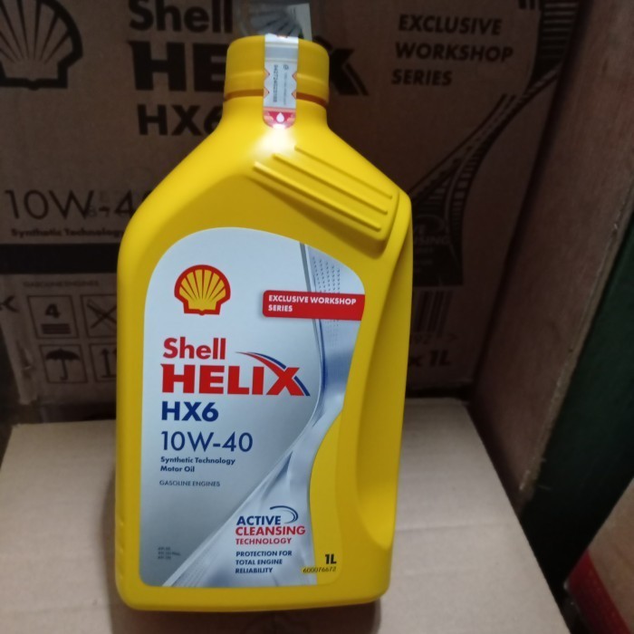 Jual Ready oli Shell Helix HX6 10W-40 100% jamin asli kemasan 1liter ...