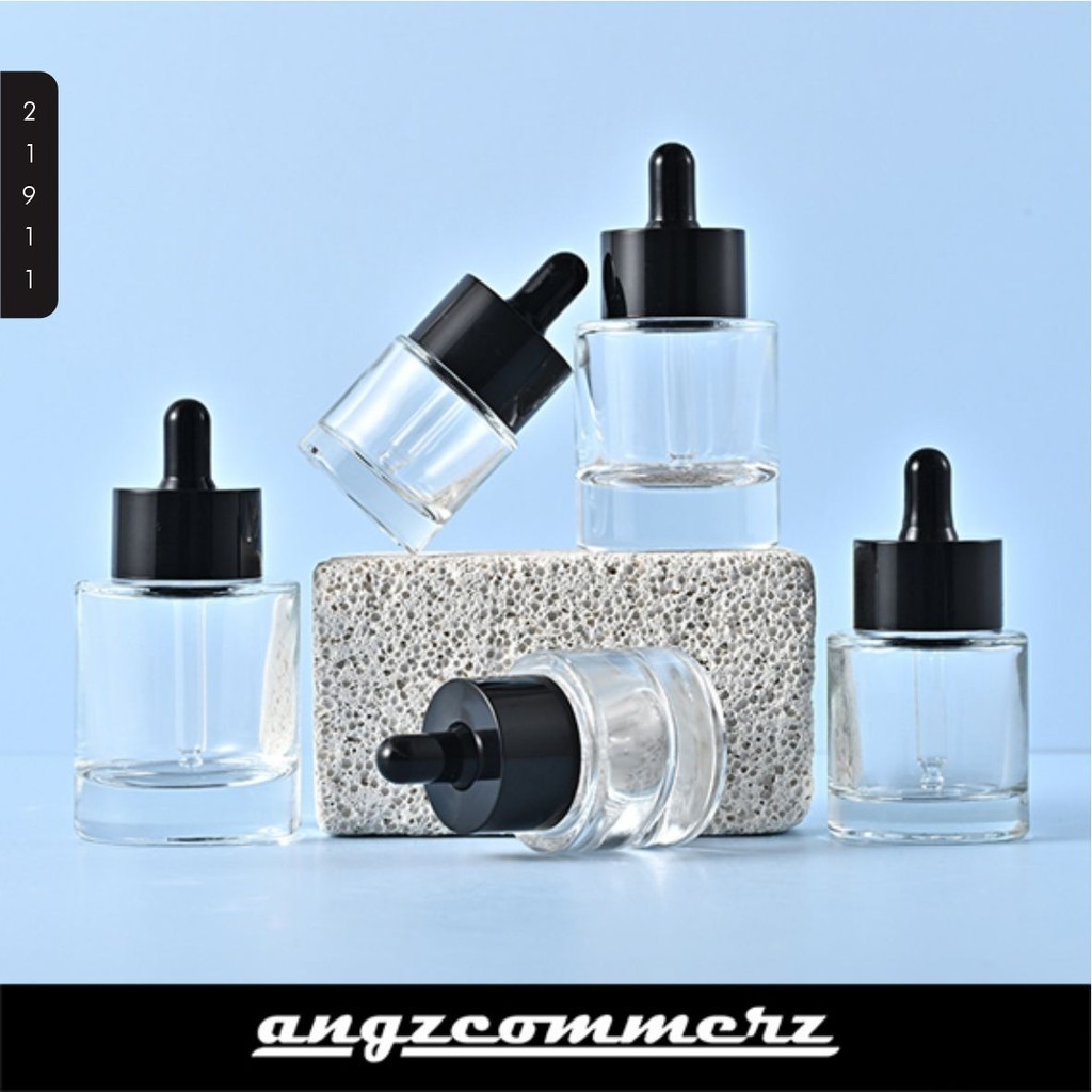 Jual Botol Kaca Pipet Serum Essence Estetik Black Cap Bottle ACZOFFCL ...