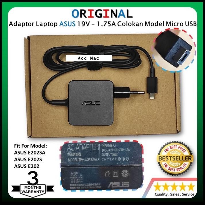 Jual Original Adaptor Charger Laptop Asus 19V-1.75A Usb Micro | Shopee Indonesia