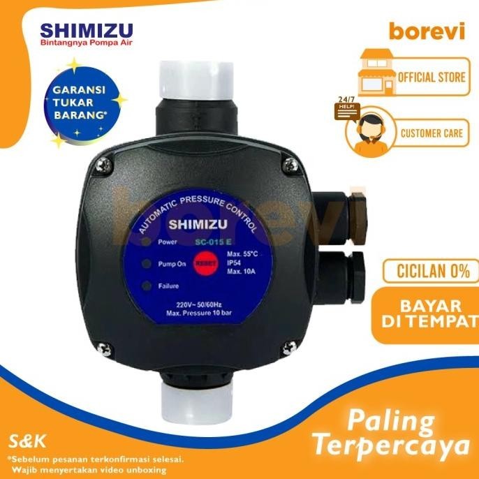 Jual OTOMATIS POMPA BOOSTER AUTOMATIC PRESSURE CONTROL SHIMIZU SC-015 E MURAH | Shopee Indonesia