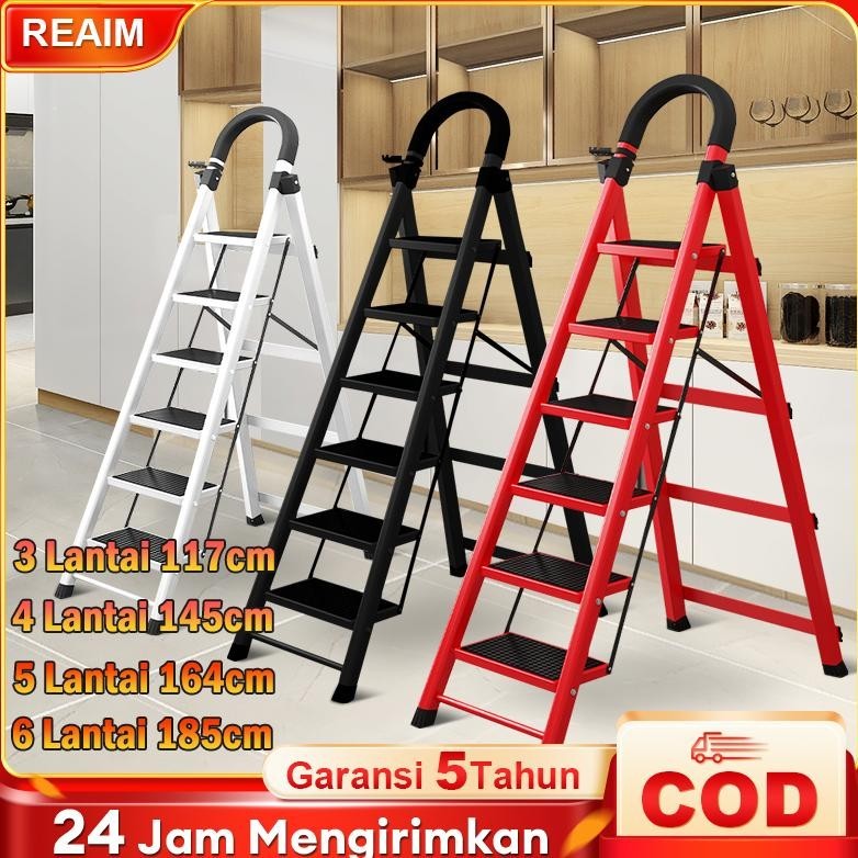 Jual Tangga Rumah Lipat Tangga Besi Lipat 3/4/5/6 Step Household Steel Ladder/ Tangga Lipat ...