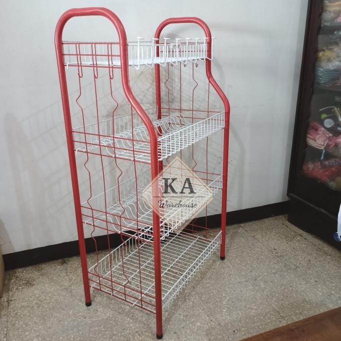 Jual Rak Piring Besi / Rak Besi Master Susun 4 (Gojek/Grab) | Shopee ...