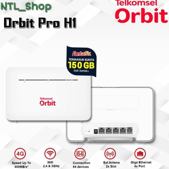 Jual NEW Orbit Pro H1 Modem Router WiFi 4G High Speed-Telkomsel Orbit ...