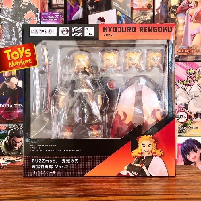 Jual BUZZMOD 1/12 Action Figure Kimetsu no Yaiba - Rengoku Kyojuro | Shopee Indonesia