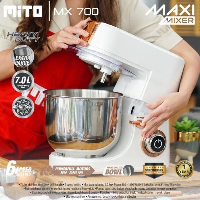 Jual Bagus Stand Mixer Mito Mx 700/Mito Maxi Mx 700 Kapasitas 5 Liter ...