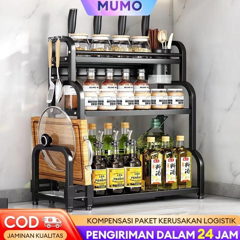 Jual Rak Dapur Stainless Steel Rak Bumbu Dapur Rak Bumbu 3 Susun ...