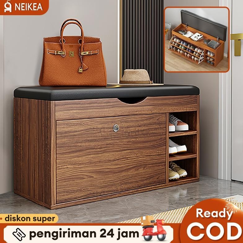 Jual Rak Sepatu Susun Puff Duduk 100CM! Rak Sepatu Sofa Lemari Sepatu ...