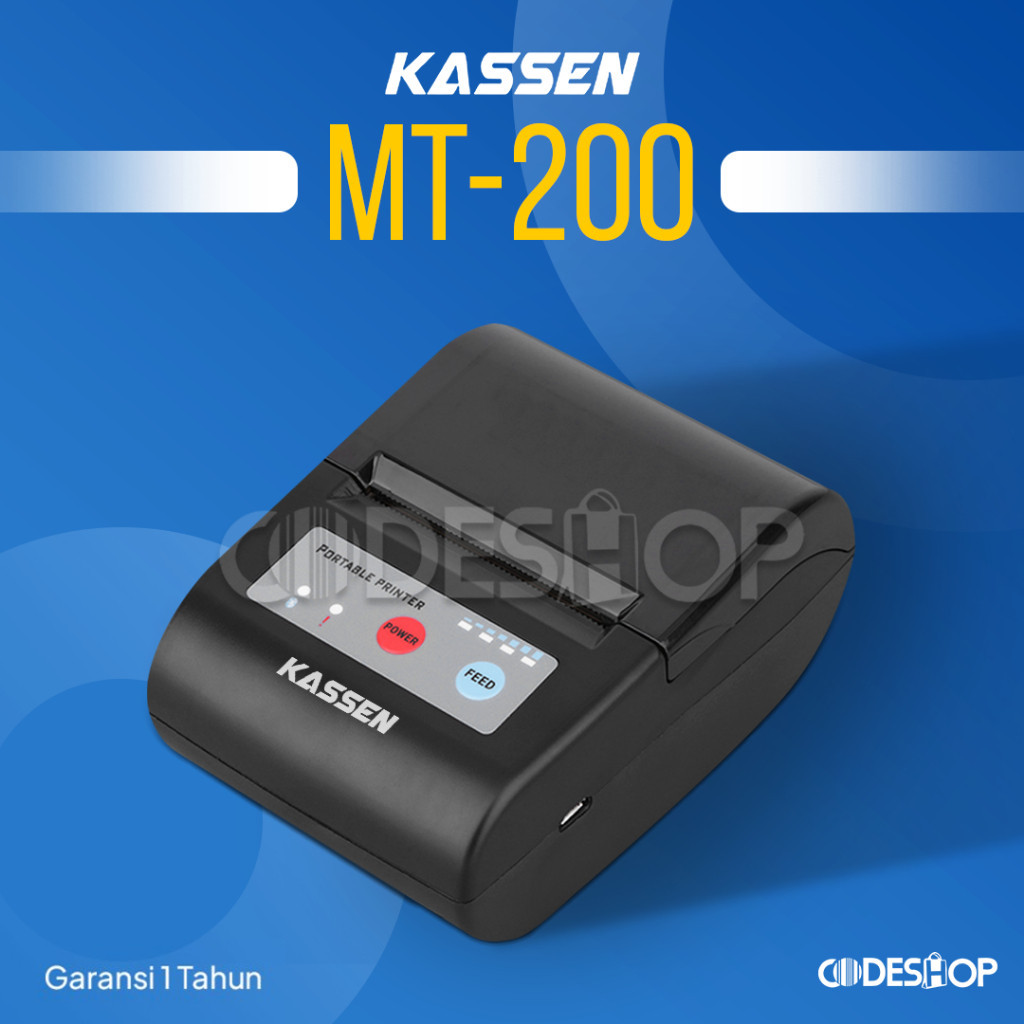Jual Printer Bluetooth Thermal KASSEN MT-200 Support MOKA POS | Shopee ...