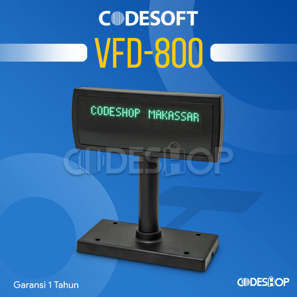 Jual CUSTOMER DISPLAY INDOMARET POLE DISPLAY CODESOFT VFD | Shopee Indonesia