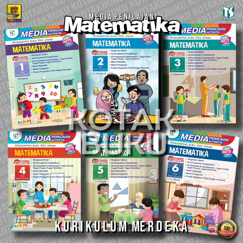 Jual Media Penilaian Matematika Kelas 1 2 3 4 5 6 SD / Matematika SD / Kurikulum Merdeka ...