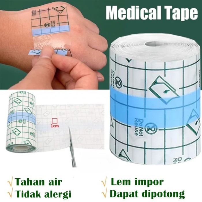 Jual Plester Penutup Luka Anti Air Transparan Medis Film Transparant ...
