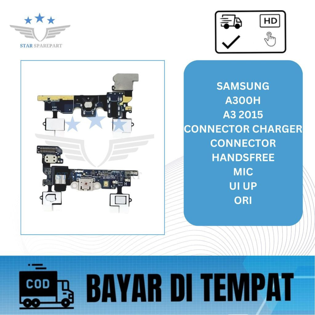 Jual FLEXIBEL SAMSUNG A300H + CONNECTOR CHARGER + CONNECTOR HANDSFREE + MIC + UI UP ORI ( A3 ...