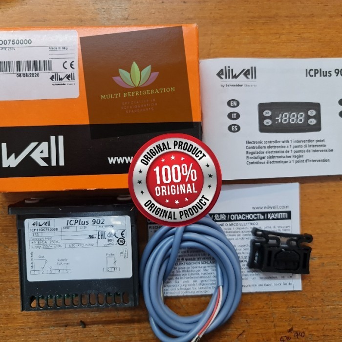 Jual Thermostat Eliwell Ic Plus 902,Sensor Ptc Abu Abu, 220Volt | Shopee Indonesia
