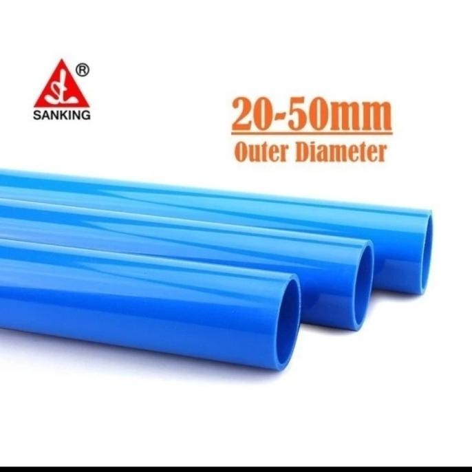 Jual sanking pvc pipe 25mm pipa san king biru 1meter x 2pcs | Shopee Indonesia
