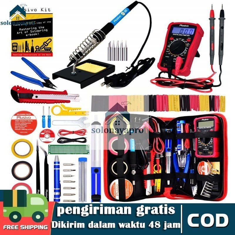 Jual CodSet Solder Listrik Lengkap Dengan Multimeter Iron Tool Kit 220V 60W/Solder Listrik Murah ...