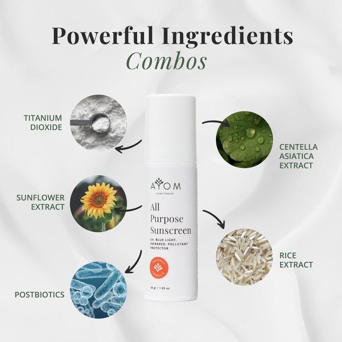 Jual Ayom All Purpose Sunscreen Spf 30 Pa+++ 30Gr | Shopee Indonesia
