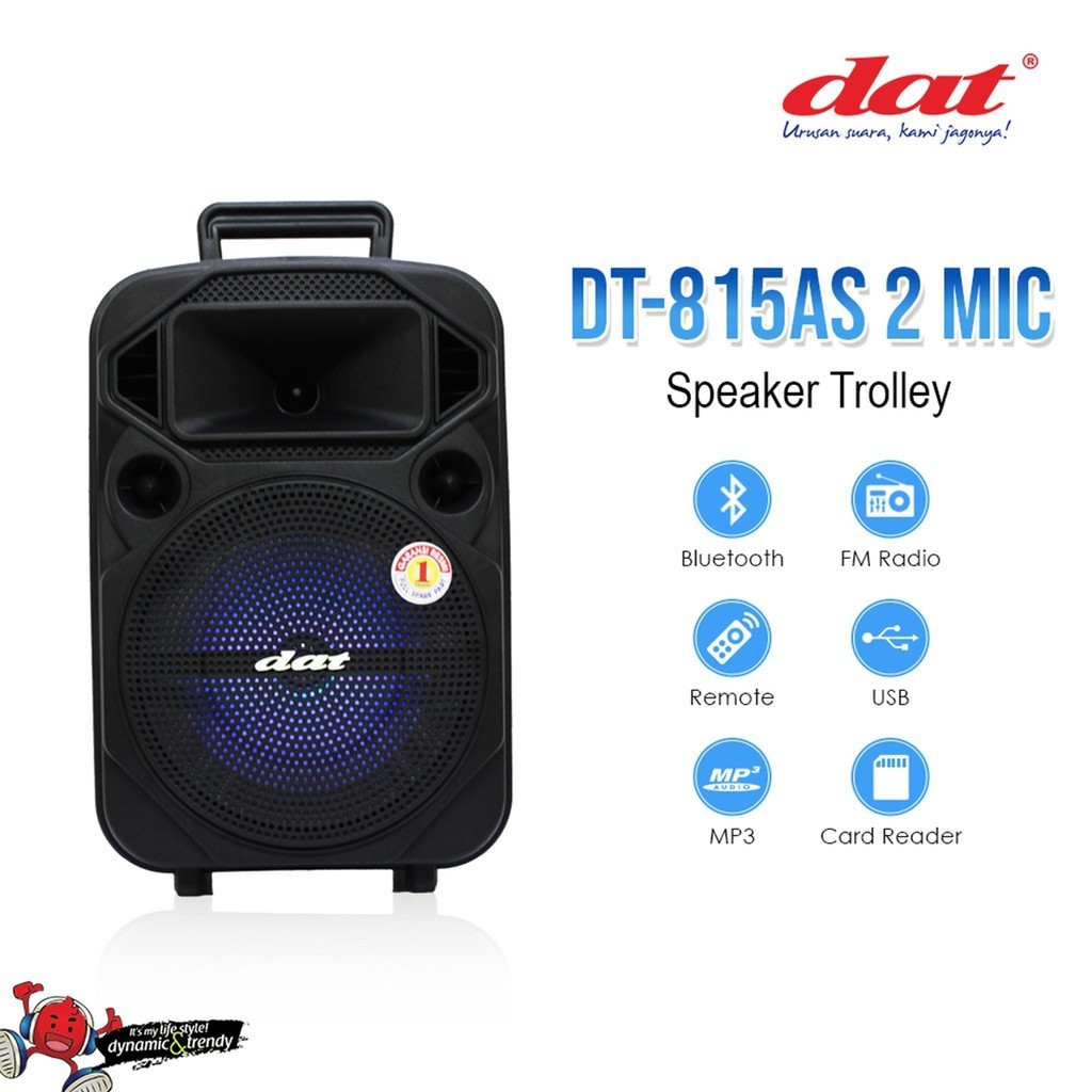 Jual Speaker Portable DAT DT 815AS 8 inch | Shopee Indonesia