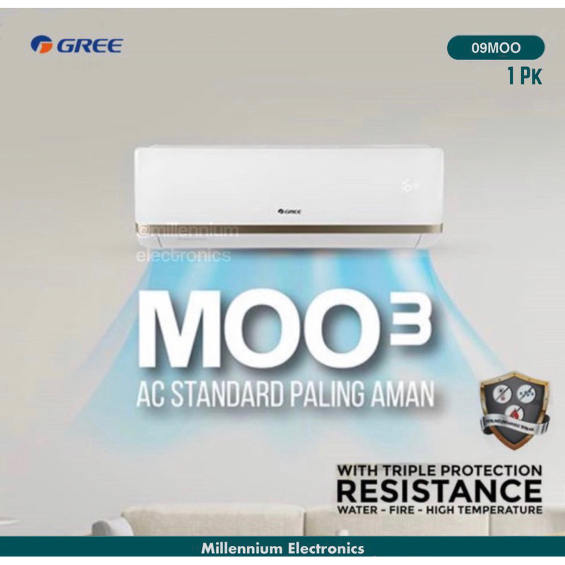Jual AC GREE 1 PK GWC-09 MOO 5 SERIES TEKNOLOGY FROZEN POWER 09MOO 1PK ...