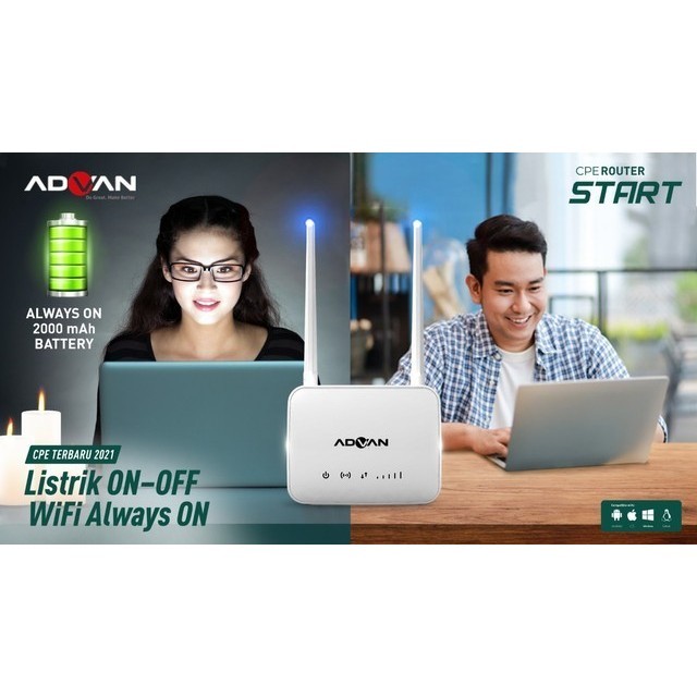 Jual Router 4G Modem Wifi Advan Cpe Router Start Unlock (Battery ...