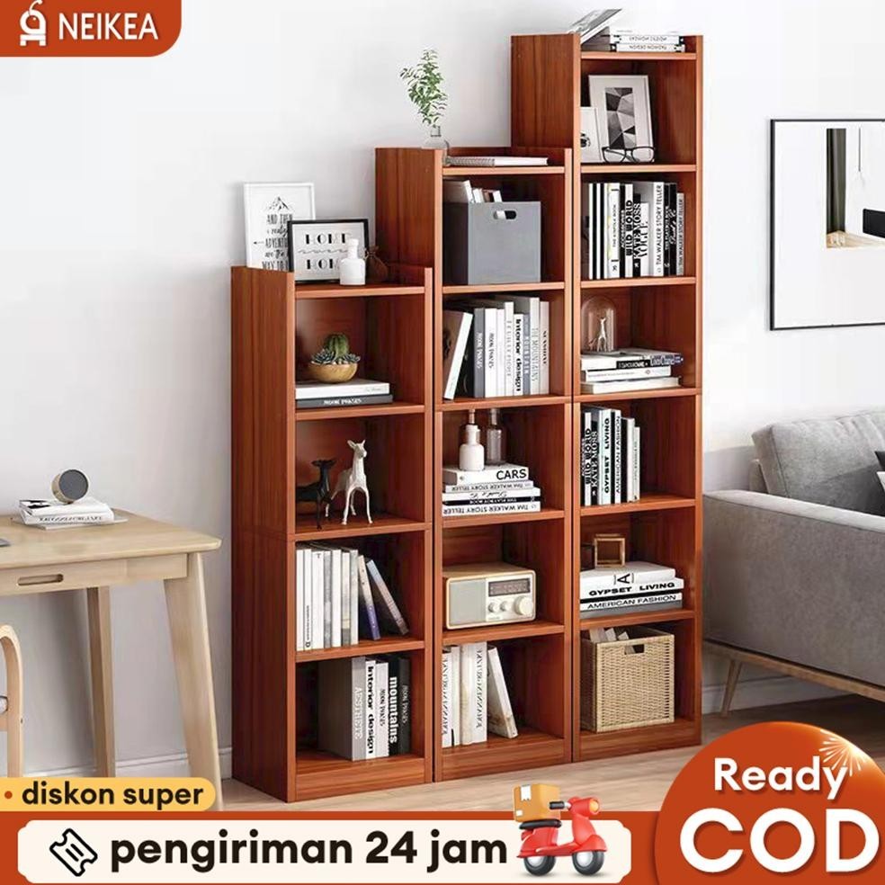 Jual Rak Buku Kayu 6 SUSUN Rak buku serbaguna Minimalis Rak Buku Portable | Shopee Indonesia