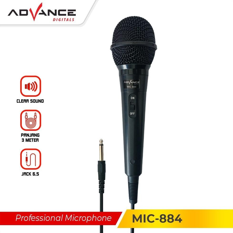 Jual sa-324 READY STOCK ADVANCE Mic Kabel Jack Besar 6.5mm Karaoke ...