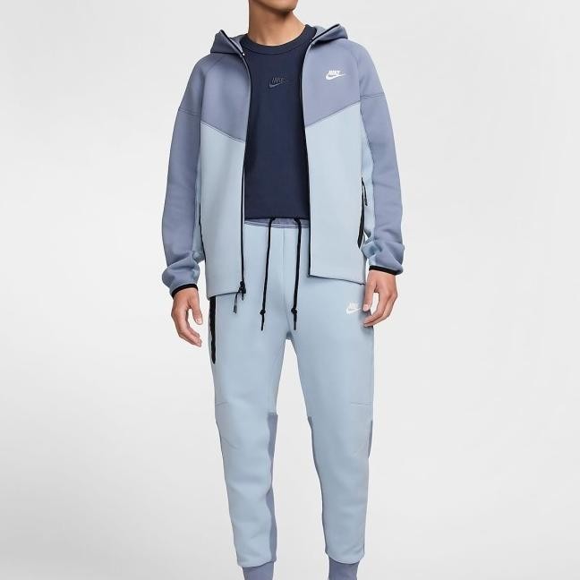 Jual Fb7922 440 Mens Nike Tech Fleece Full Zip Windrunner Hoodie ...