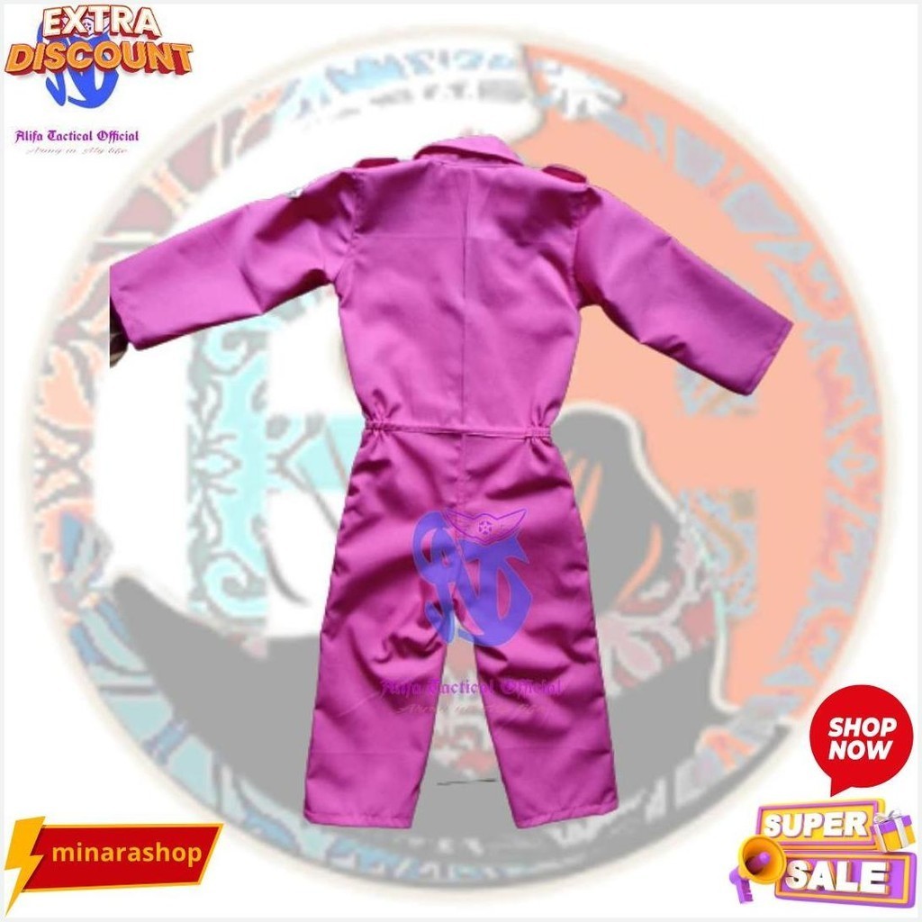 Jual WEARPACK ANAK BAJU PROFESI PILOT ANAK WARNA PINK WERPAK ANAK ...