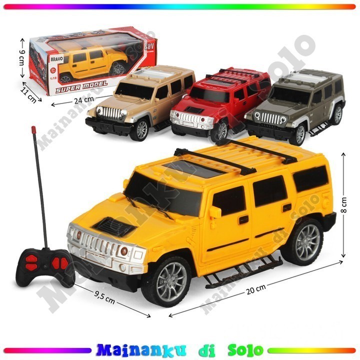 Jual [Mainanku] Mainanku Remote Control Mobil Jeep Hummer 1:18 Lampu ...