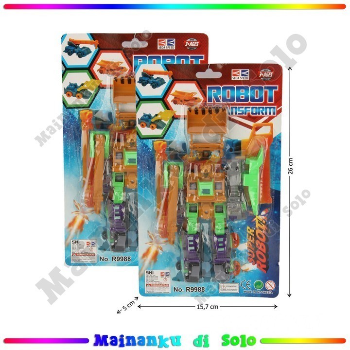 Jual [Mainanku] Mainan Robot Deform Truk Konstruksi Robot Transform ...