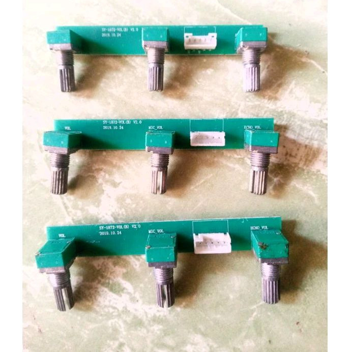 Jual Saklar Potensio B50K Stereo Mixer Volume Mic Bass Echo SY-1872 PCB ...